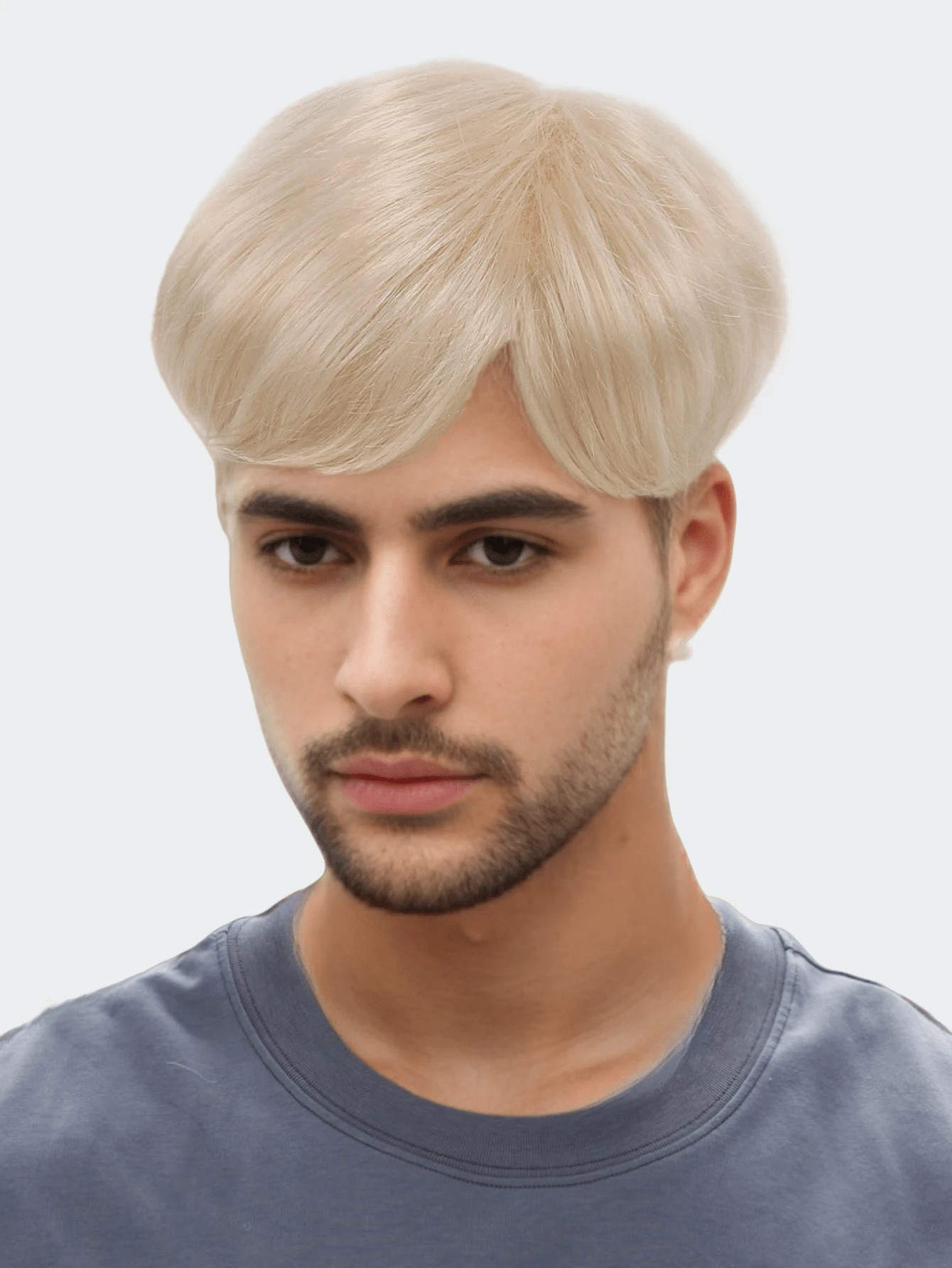 Men Wig Toupee Topper For Men Male Synthetic Hair Men's Clip-In Short ...