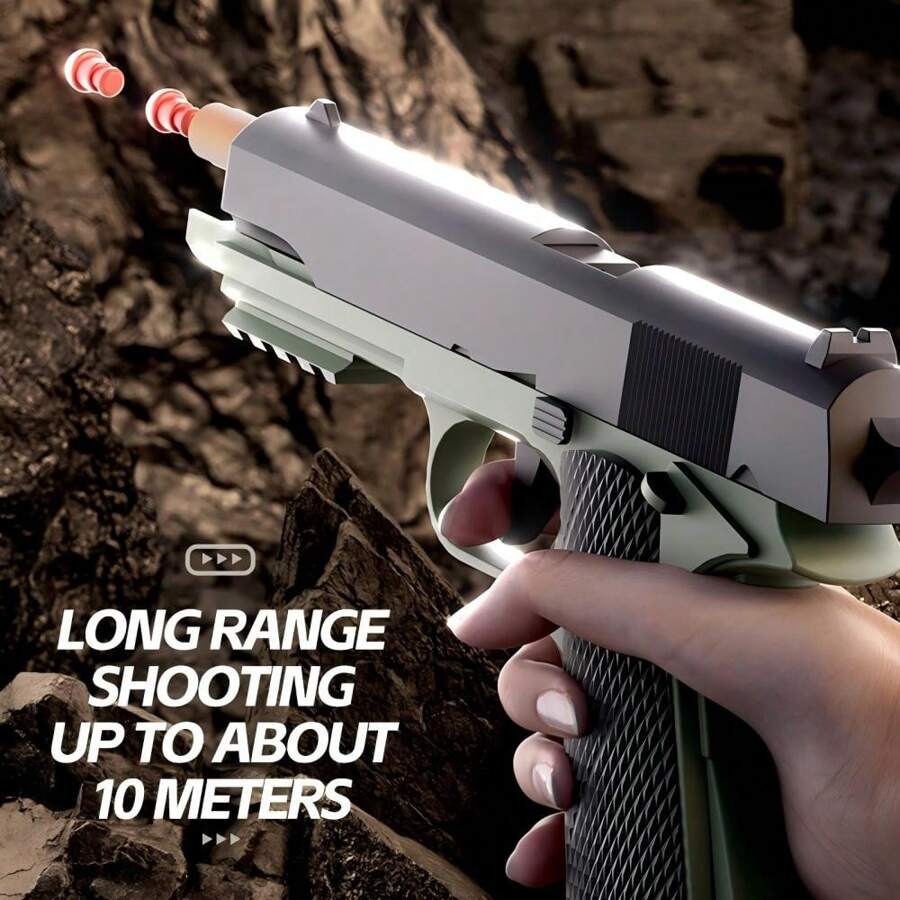 Toy Gun Soft Bullet Gun Toy Pistol,Semi-Automatic Handgun With Shell ...