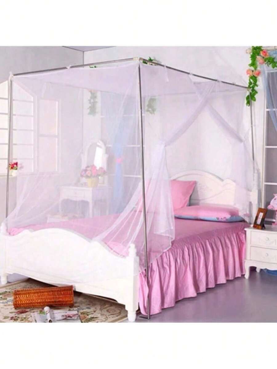 Four Corner Post Portable Square Mosquito Control Mosquito Net Bedroom ...