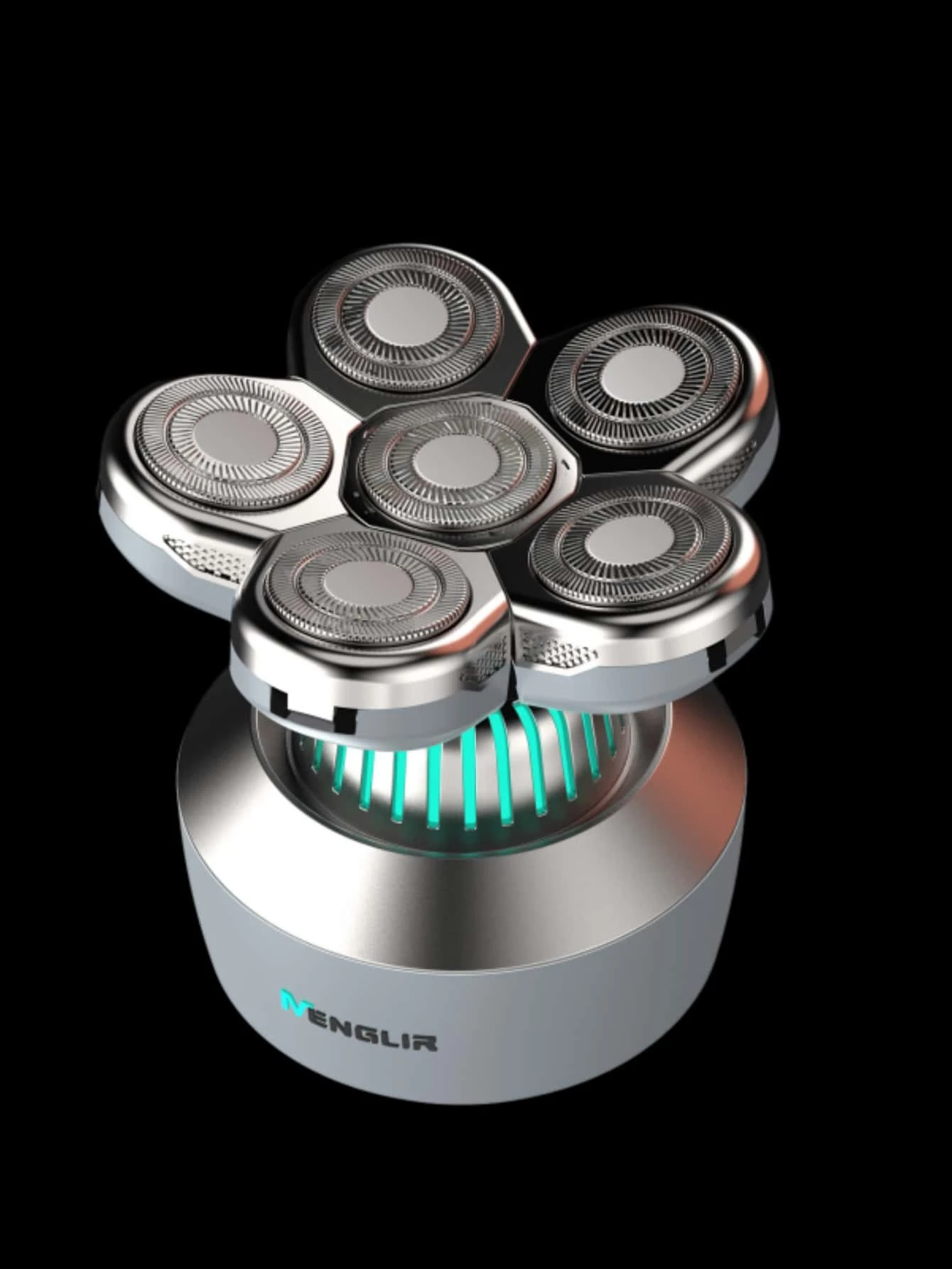 New Smart Electric Head Shaver With 6 Shaving Heads, Rechargeable ...