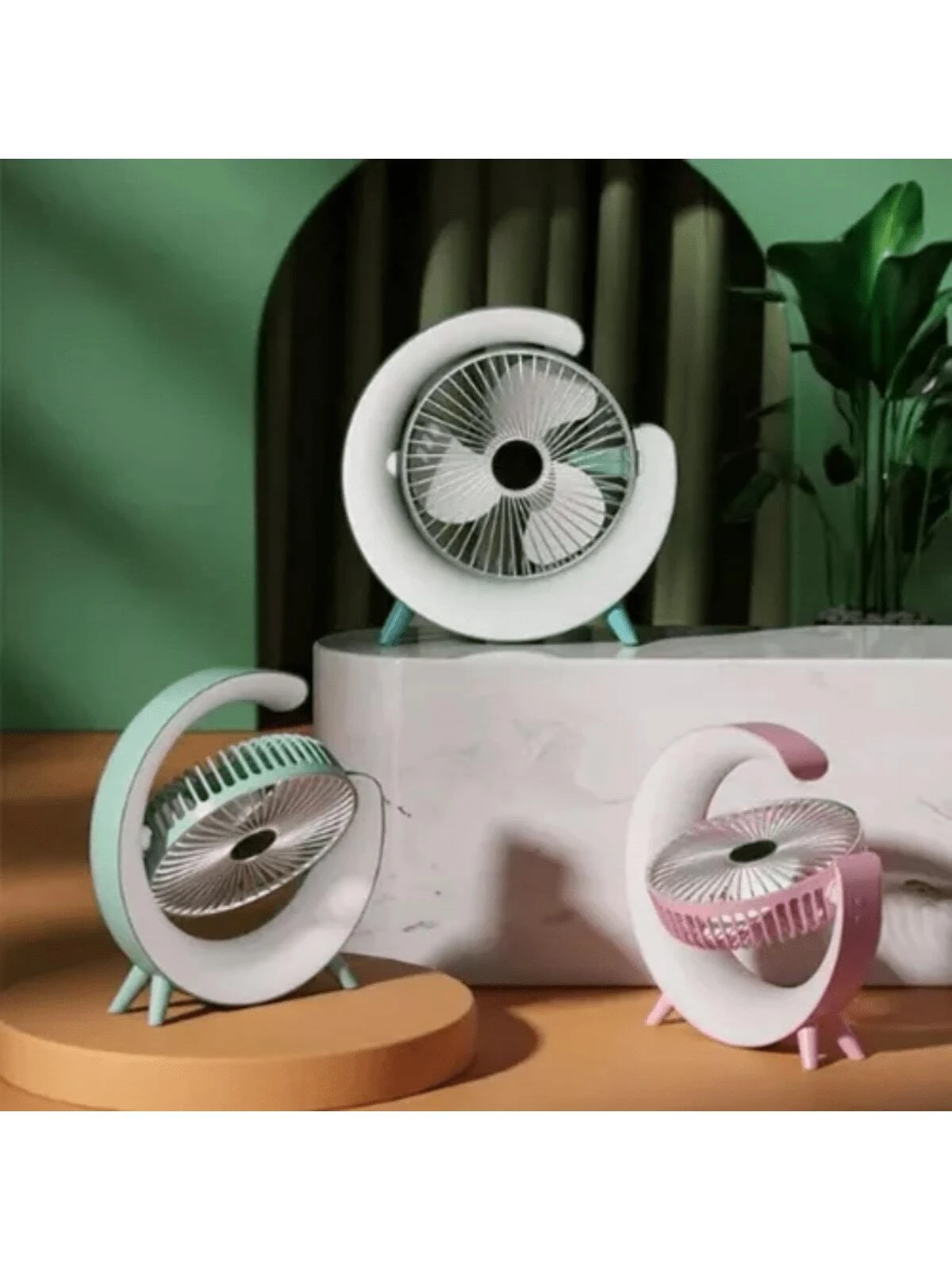 Electric Table Fan With RGB Lights To Create Cozy Environments | SHEIN USA