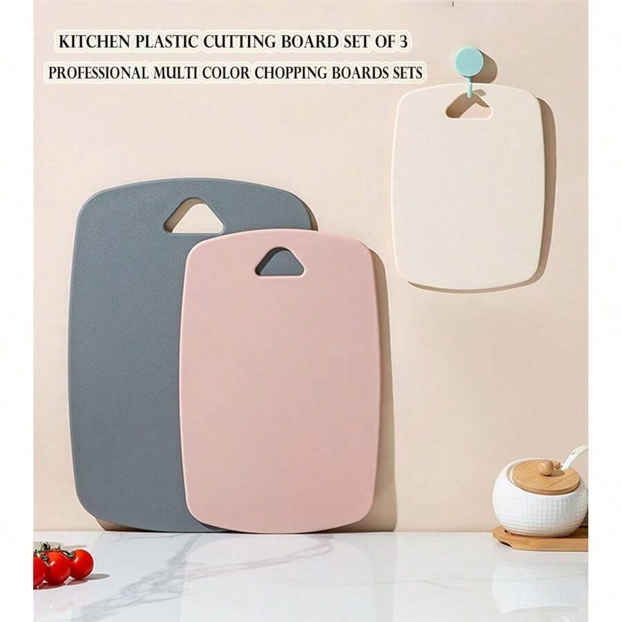 Cutting Boards For Kitchen,Plastic Cutting Board Set Of 3, Thick ...