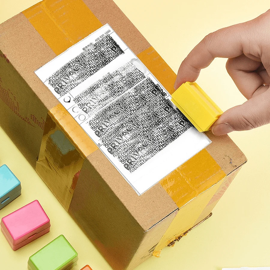 Roller Garbled Confidentiality Seal Express Delivery Document Privacy ...
