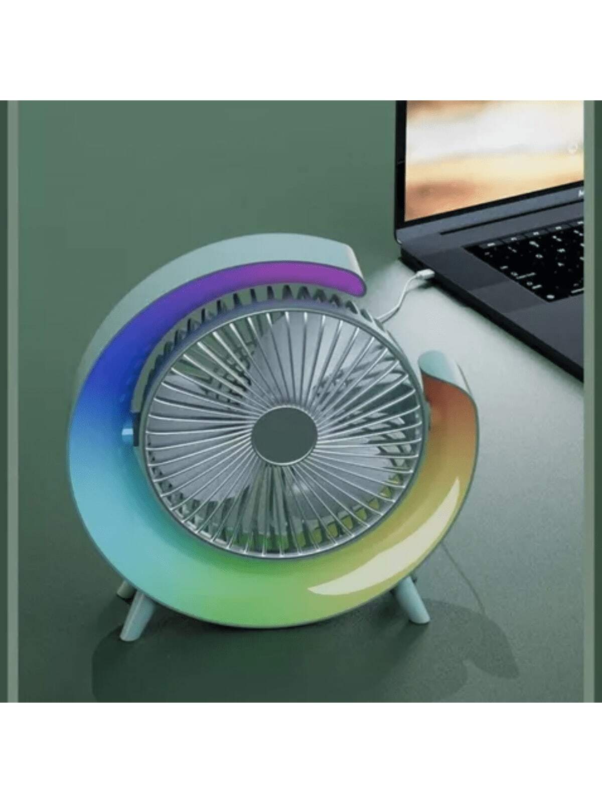 Colorful RGB Electric Table Fan With Modern Design | SHEIN USA