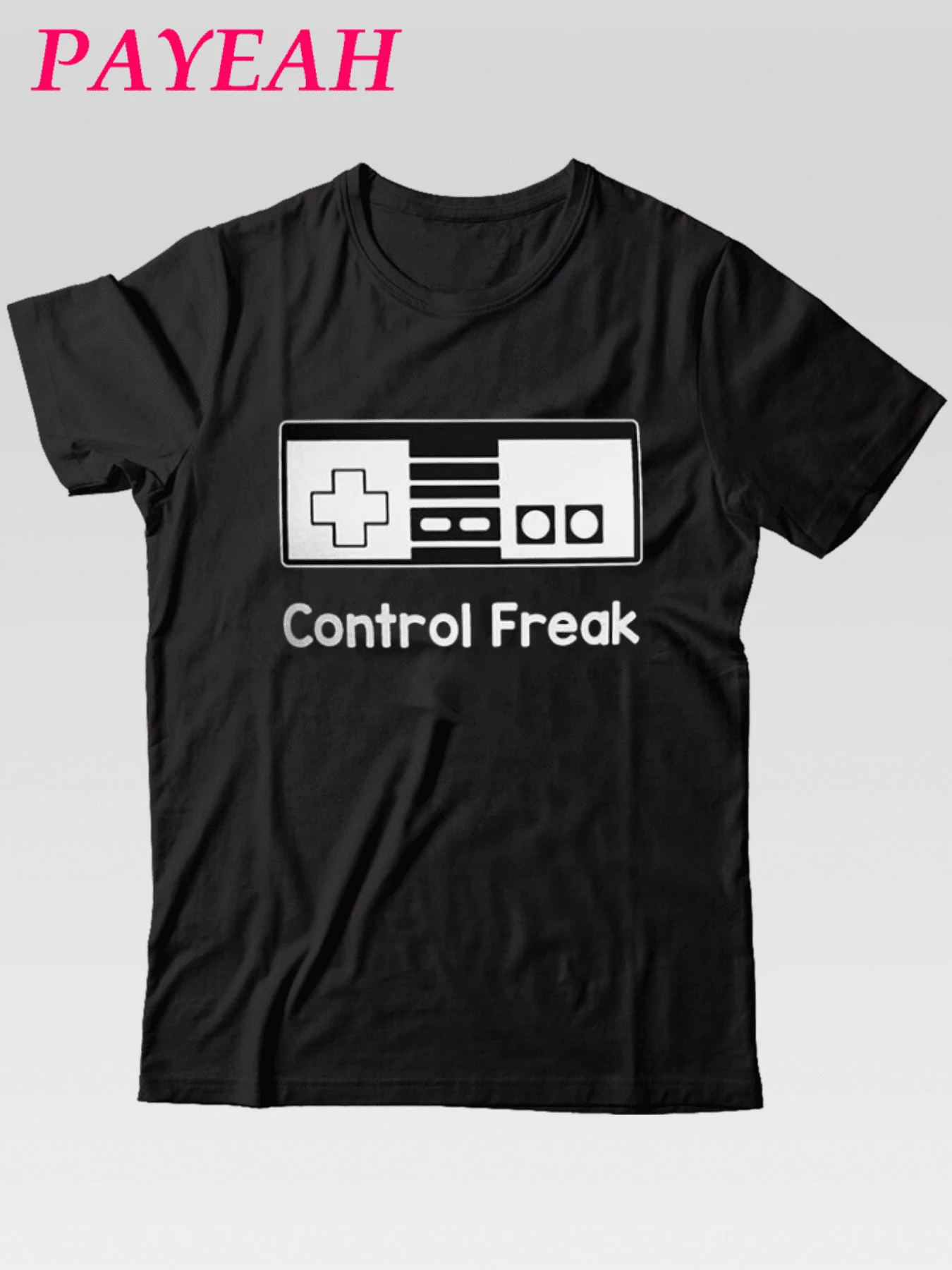 PAYEAH Men's Classic Retro Gaming T-Shirt (Single Piece)100% Cotton ...