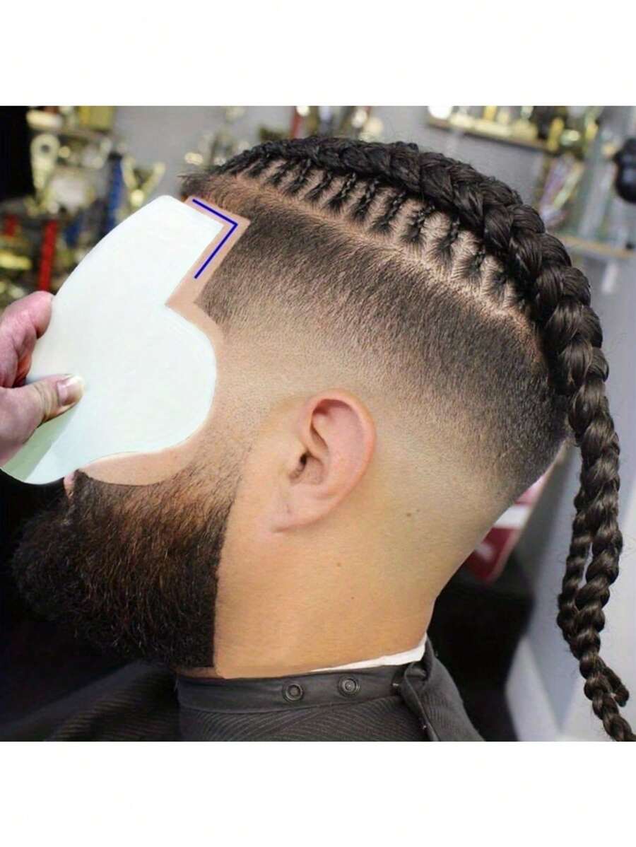 Hairline Shape Trim Card Curve Hairline Template Men's Beard Shaping ...