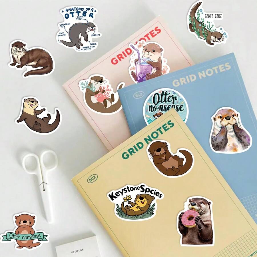 50pcs Otter Sticker Diary Laptop Luggage Skateboard Cartoon Graffiti ...