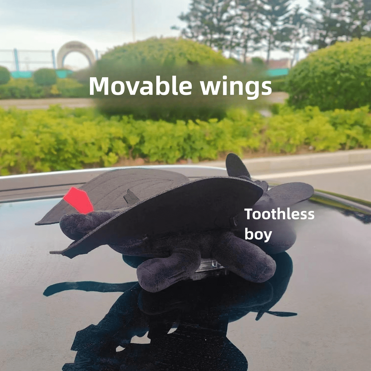 Toothless Dragon Ornament With Wings For Car, Movable Decoration For ...