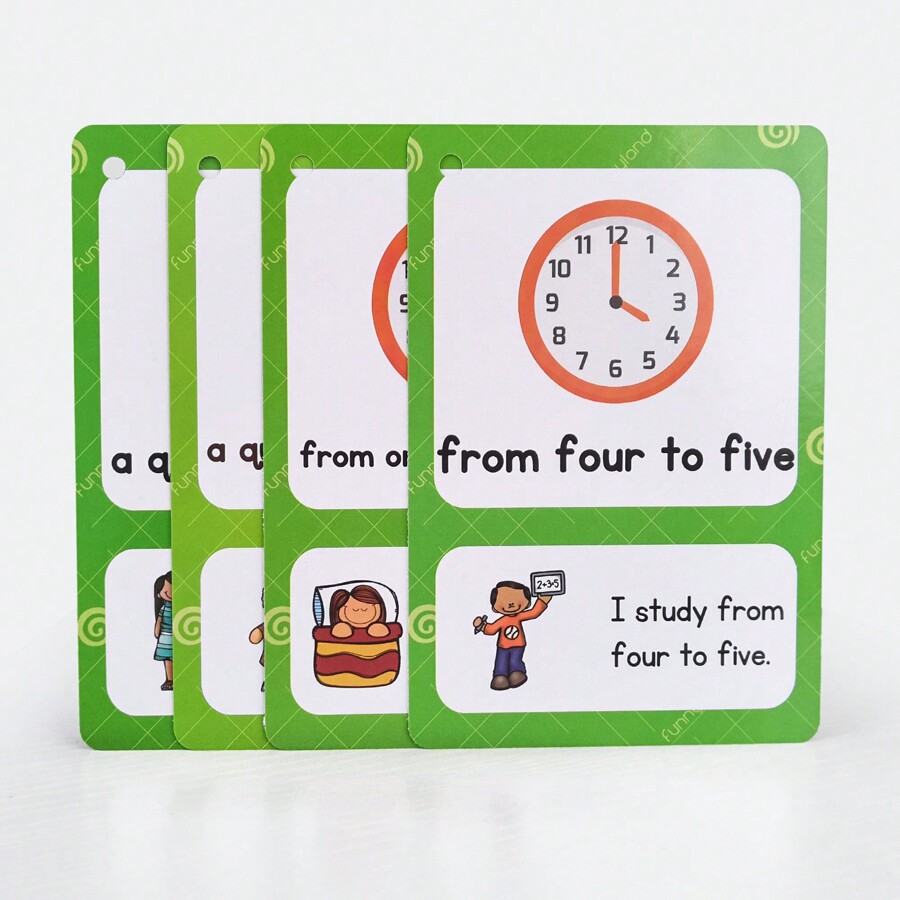 11 Analog Clocks Telling Time Flashcards Educational Learning Toys ...