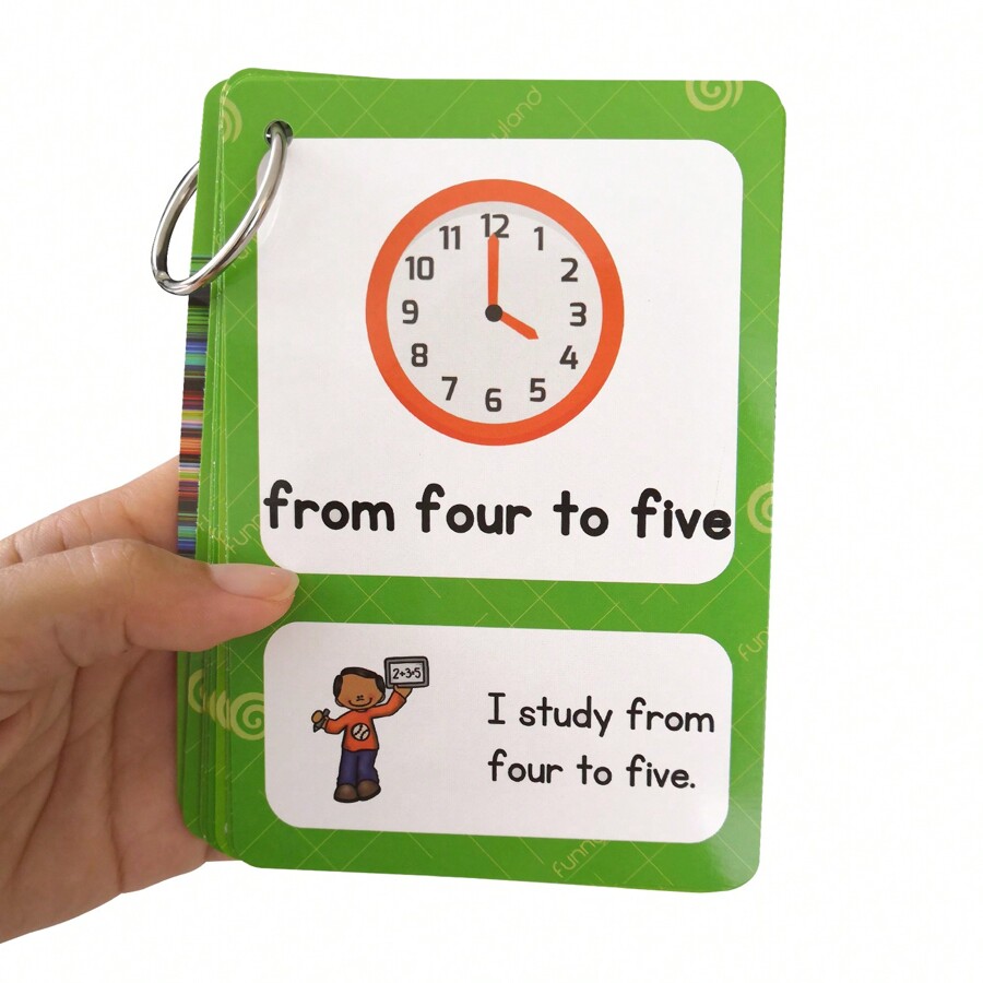 11 Analog Clocks Telling Time Flashcards Educational Learning Toys ...