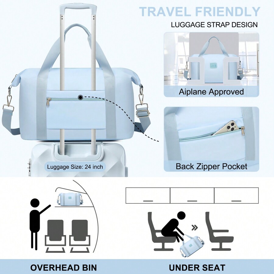 Sea Choice Trolley Koffer mit Laptopfach Handgepäck mit 40 x 20 x 25 cm ...