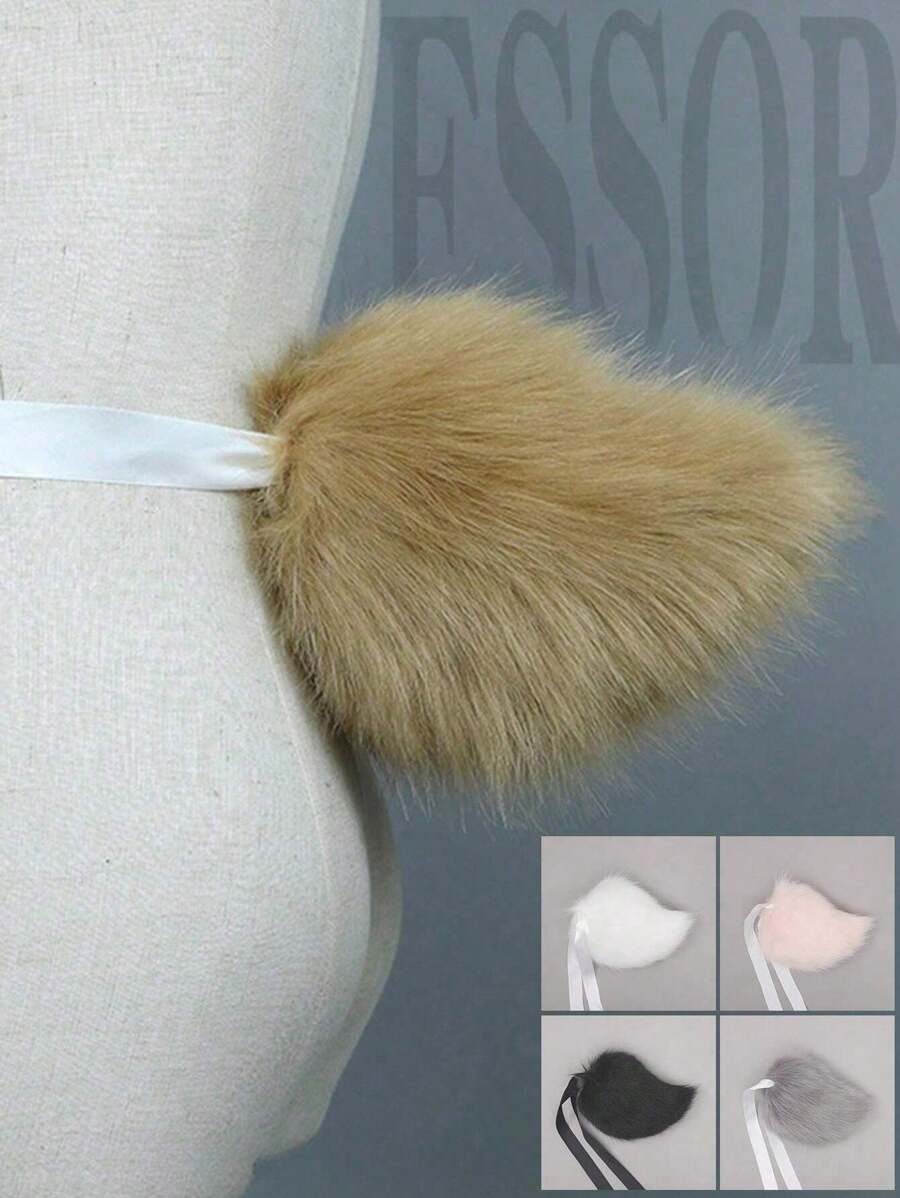 7 Colors Kawaii Rabbit Tail Plush Fursuit Tails Anime Cosplay Costume ...
