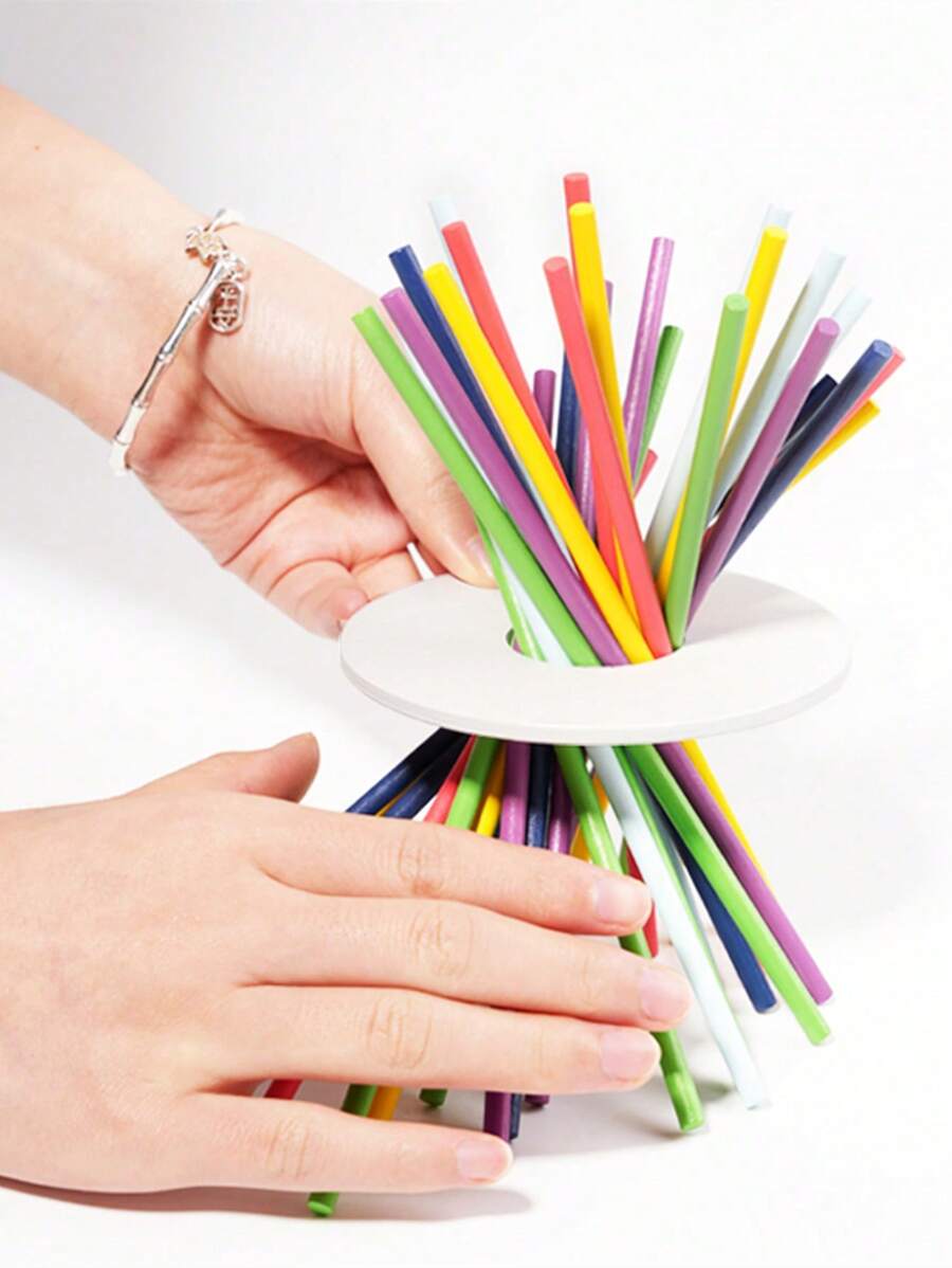 Children Wooden Balance And Patience Training Game Stick - Fun Family ...