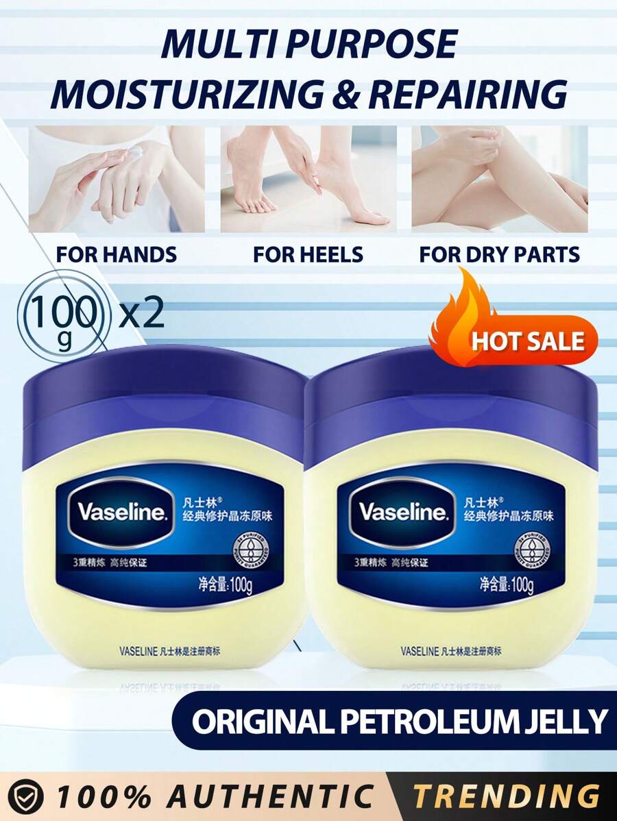 Vaseline 2 X 100g Shih Lin Original Repair Petroleum Jelly | 100% White ...