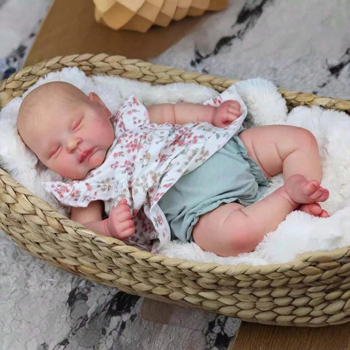 NPK 19inch Reborn Peaches Sleeping Baby Doll With 3D Skin Multiple ...