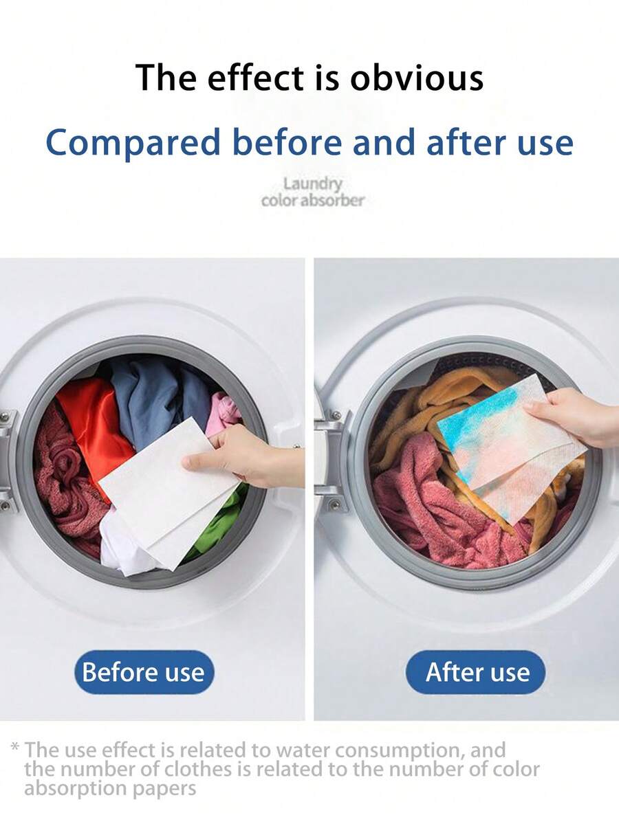 50 Pcs/Set Color Catcher Laundry Sheets - Dye Trapping & Anti-Transfer ...