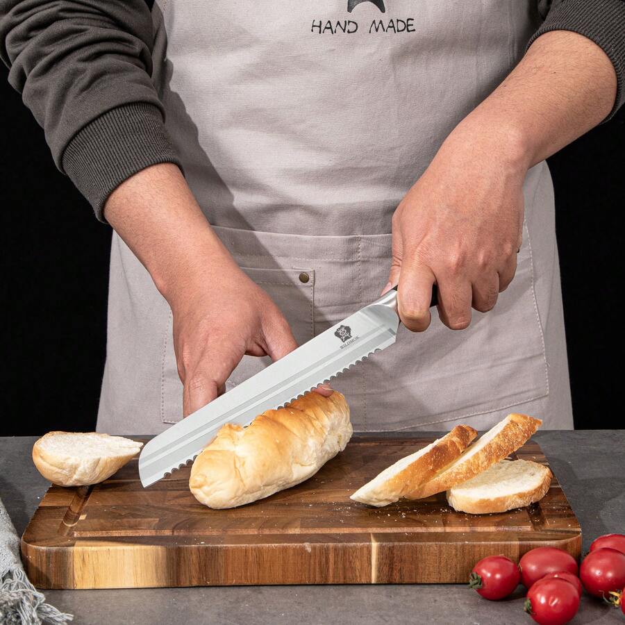 Coltello per il pane WILDMOK, coltello seghettato ultra affilato da 20 ...
