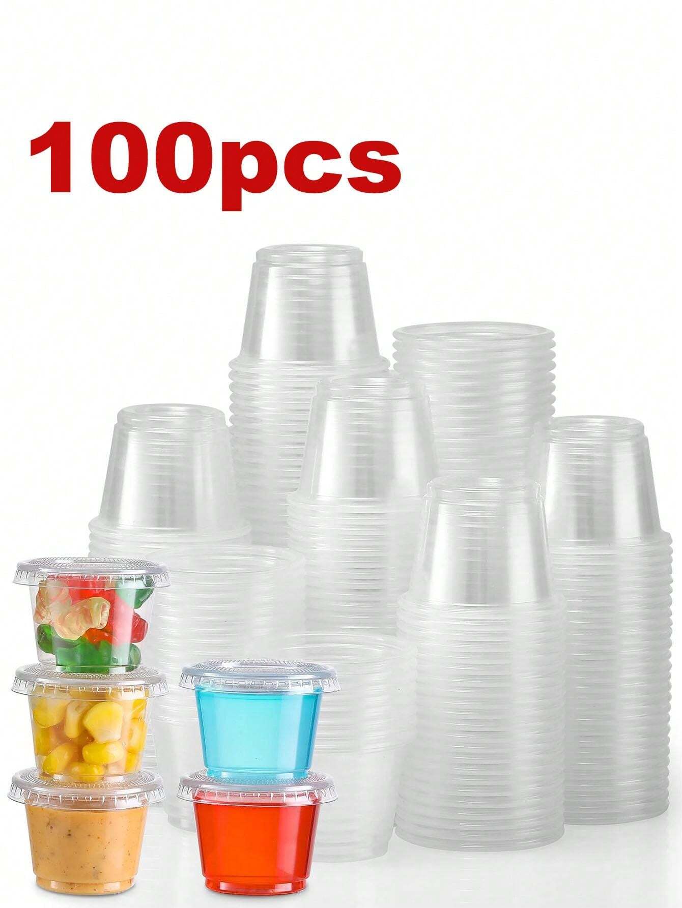 Contenants de sauce en plastique transparent petit format jetables avec ...