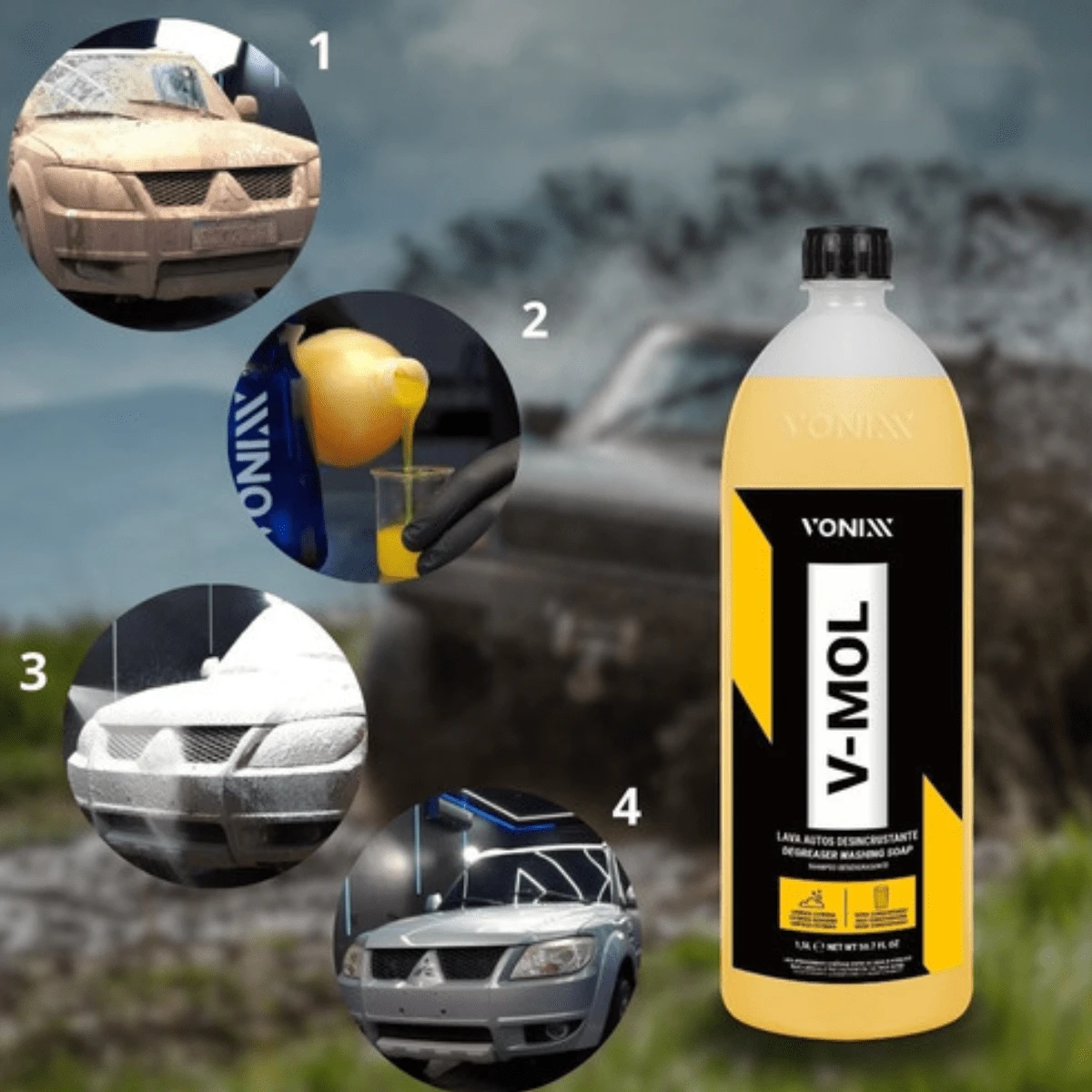 V-Mol Mud And Grease Descaler Car Wash 1.5l Vonixx | SHEIN USA