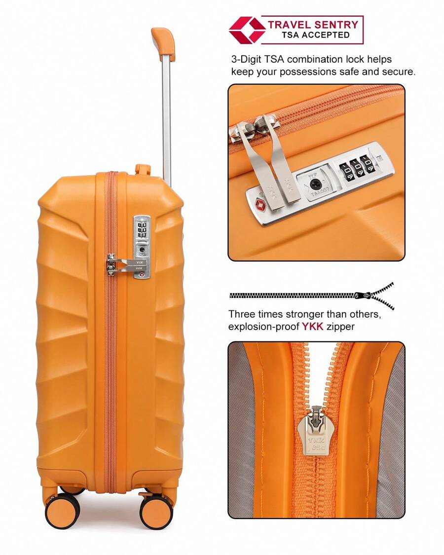 Bagage à main Valise cabine en ABS Ser Choice Valise rigide avec un sac de voyage de 40 x 20 x ...