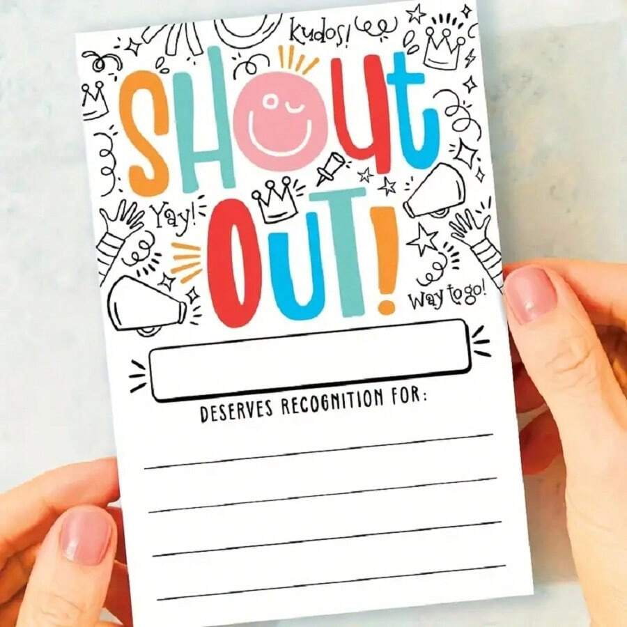 25-Pack SHOUT OUT! Appreciation Cards - Recognition And Gratitude Kudos ...