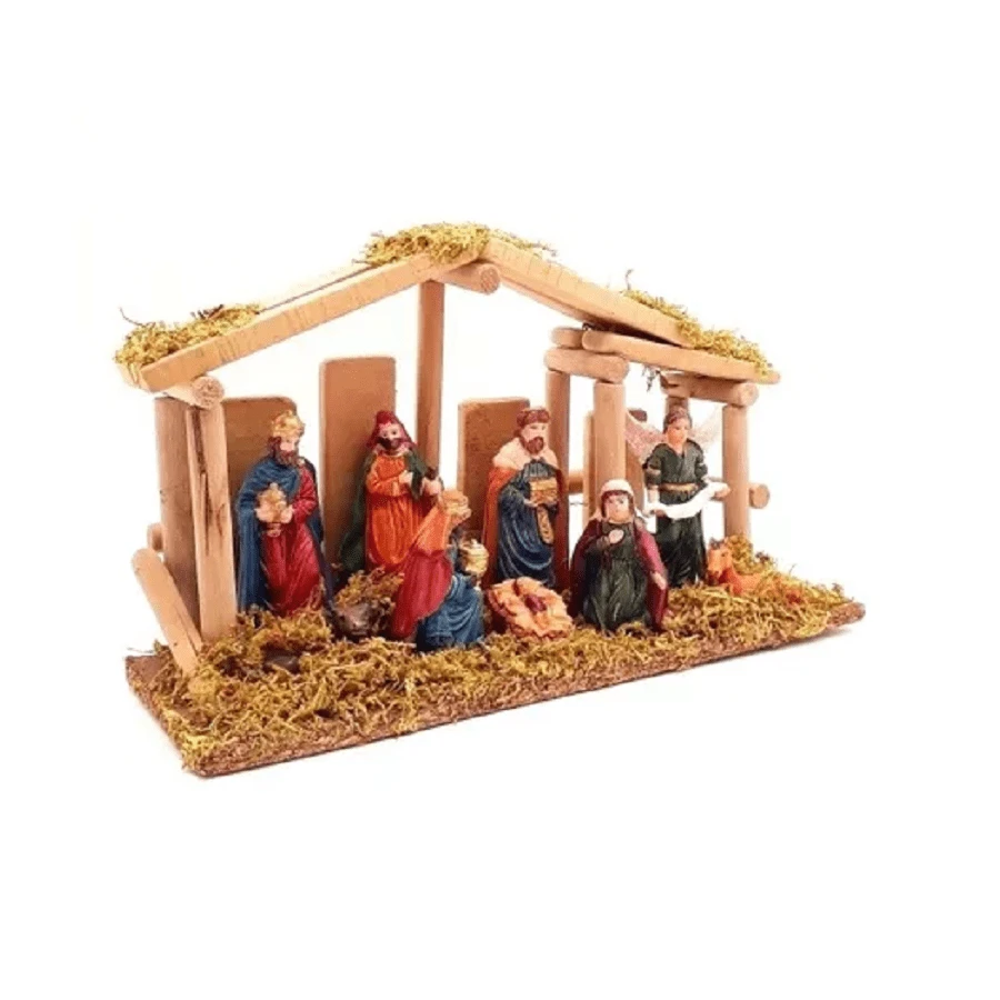 Wooden And Resin Nativity Scene Baby Jesus Mary Three Wise Men | SHEIN USA