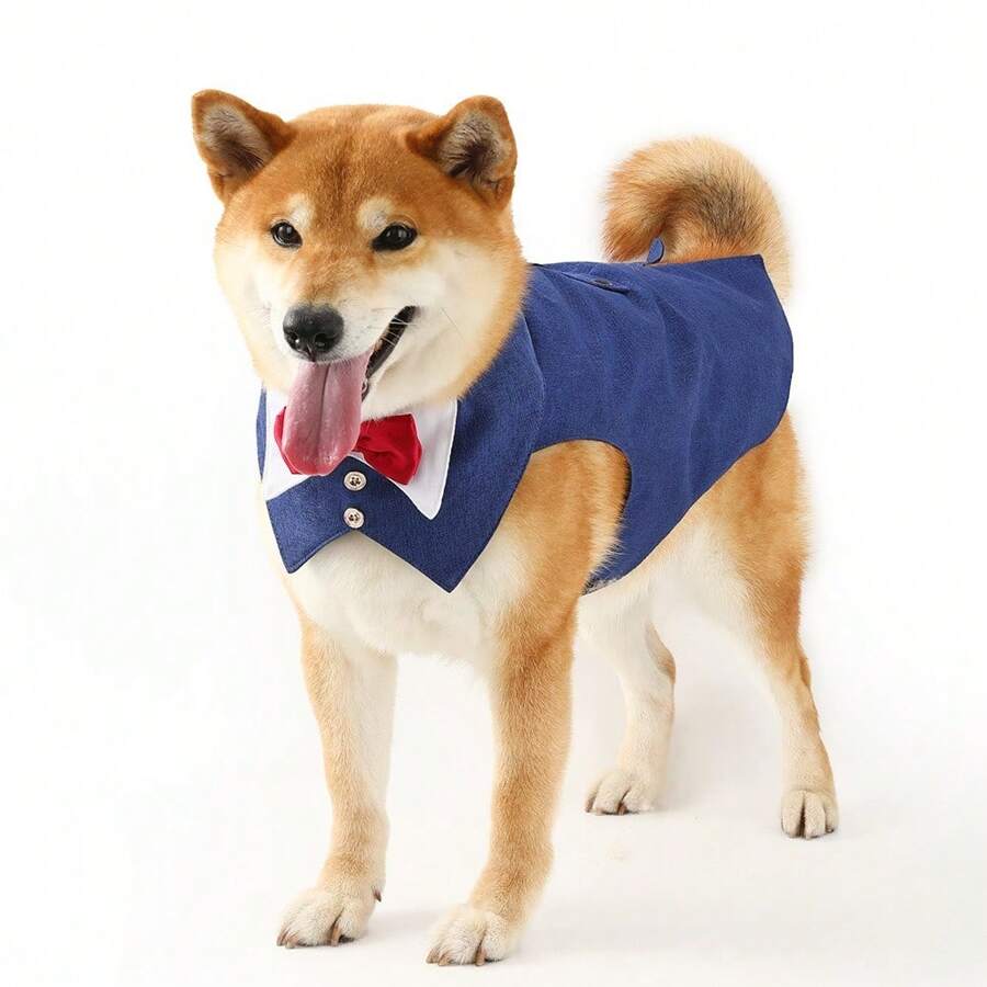 High-End Pet Dog Formal Wear Tuxedo With Detachable Suit Collar, For ...