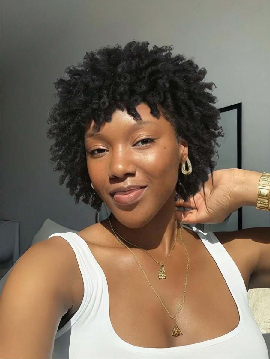 Short Dreadlock Wig For Women And Men Afro Curly Faux Locs Hair Wigs ...