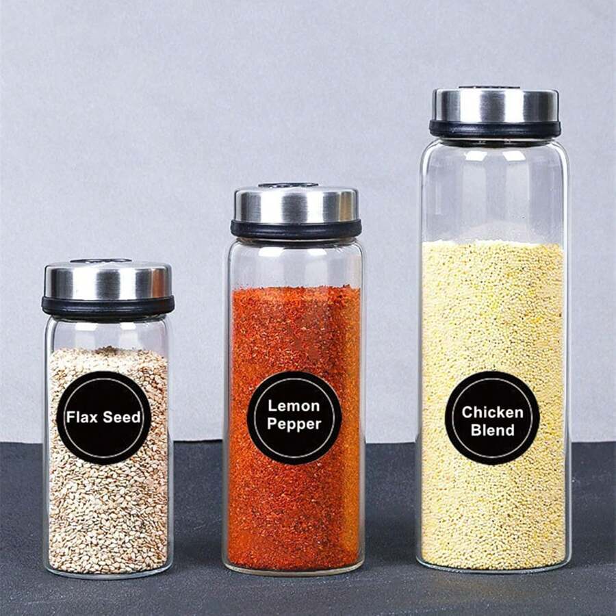 180 Spice Jar Labels - Chalkboard Stickers, Preprinted And Blank ...