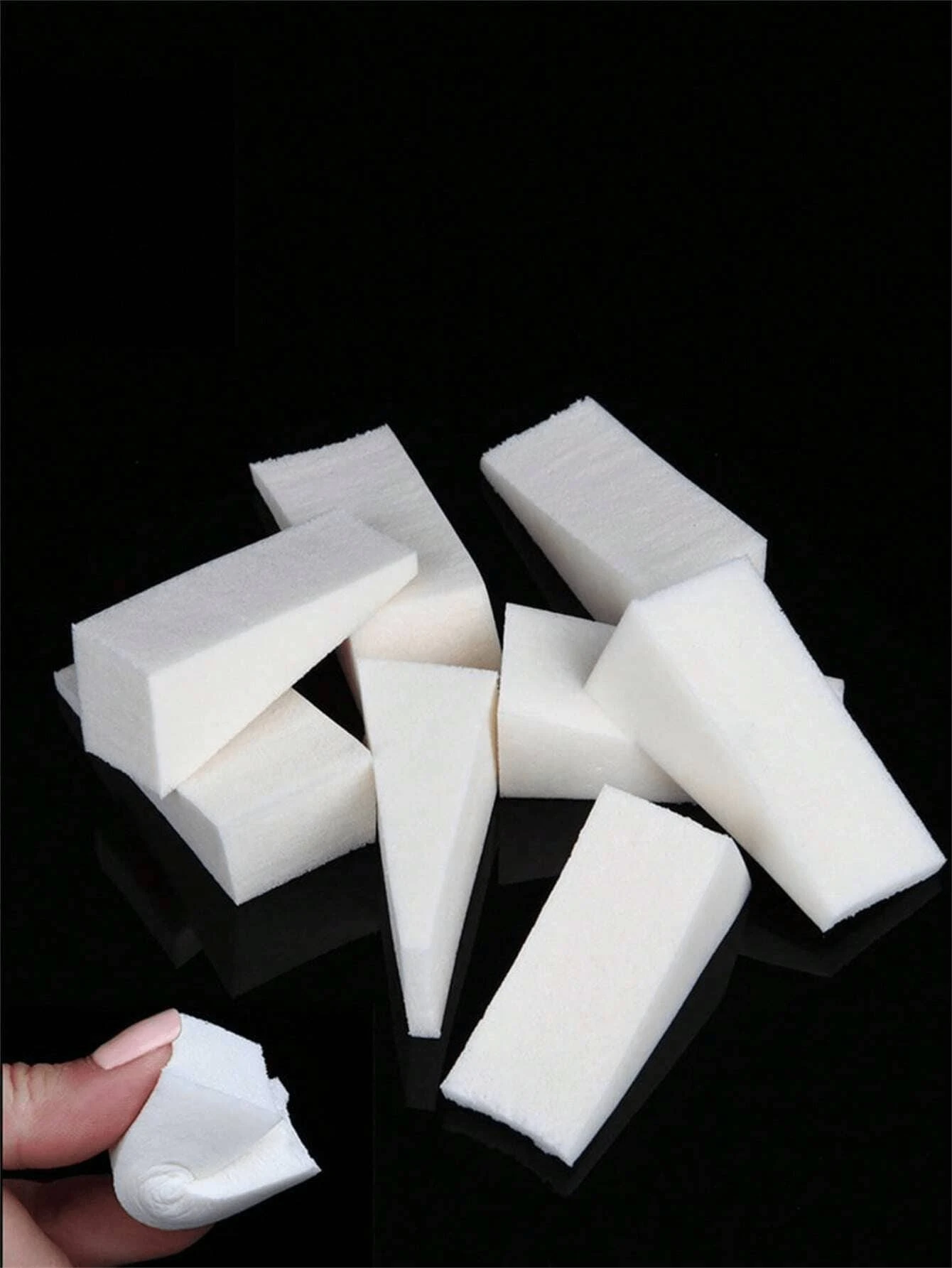20 PCS Triangles Shaped Cutting Blender Makeup Cosmetics Sponge Latex ...
