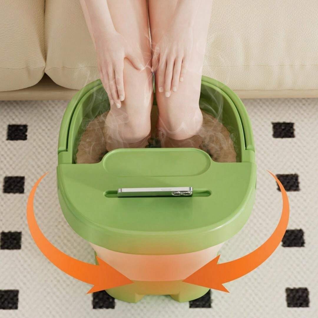 LIXUN Foldable Foot Soak Tub With Lid, Household Raised Foot Bath Basin ...