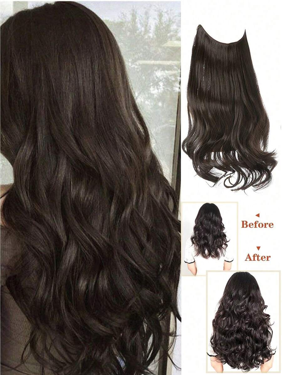 Invisible Wire Hair Extensions Dirty Blonde With Dark Root Hair ...