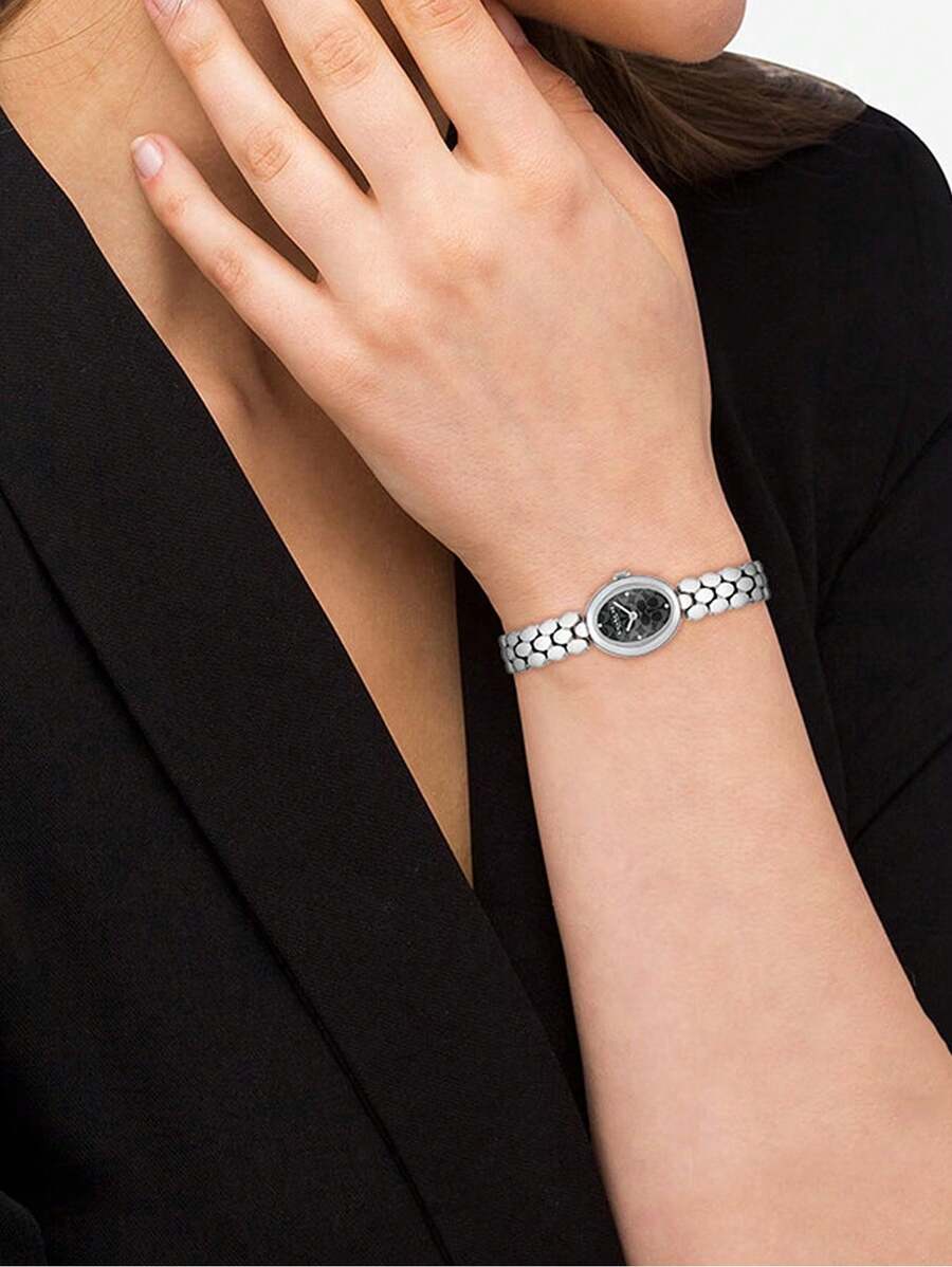 Coach Reloj de mujer de cuarzo con esfera no digital en relieve para ...