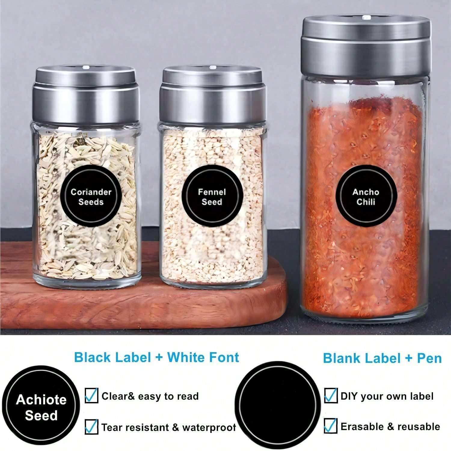 180 Spice Jar Labels - Chalkboard Stickers, Preprinted And Blank ...