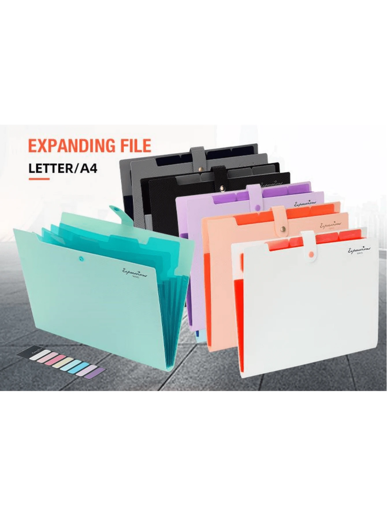 1pc Letter Graphic Random Expanding File Folder, Simple Multi-Layer ...