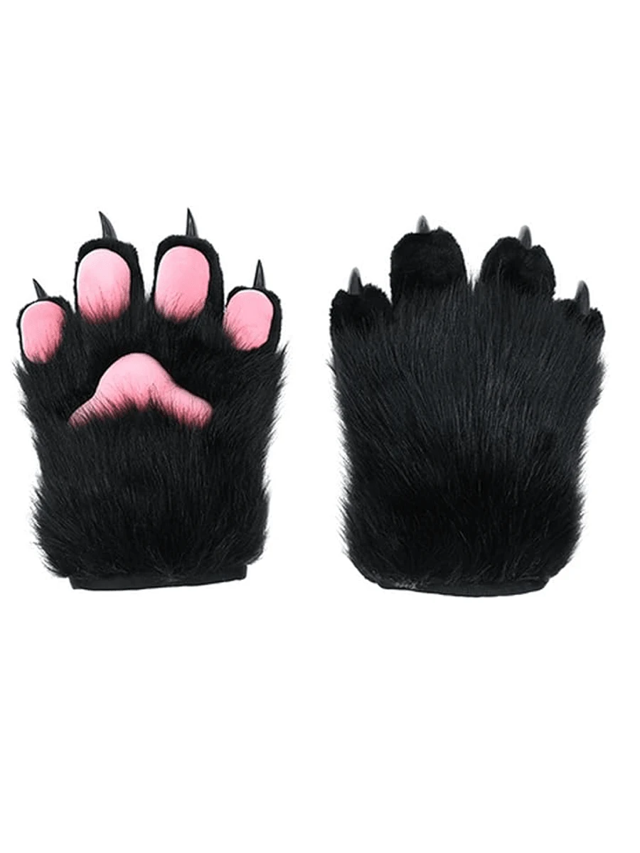 Halloween Furry Paws Costume For Women Fursuit Paws For Men Kids Animal ...