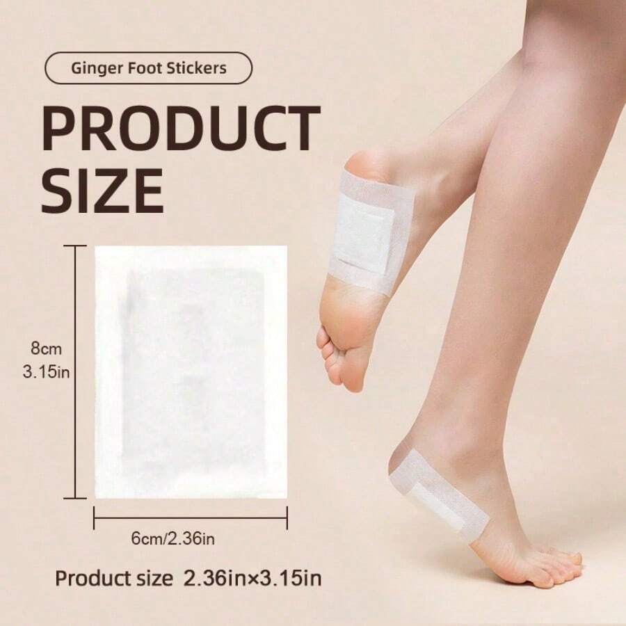 10 Pieces Of Ginger Foot Patch, Ginger Patch, Warm Foot Patch, Mugwort ...