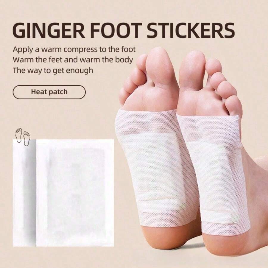 10 Pieces Of Ginger Foot Patch, Ginger Patch, Warm Foot Patch, Mugwort ...