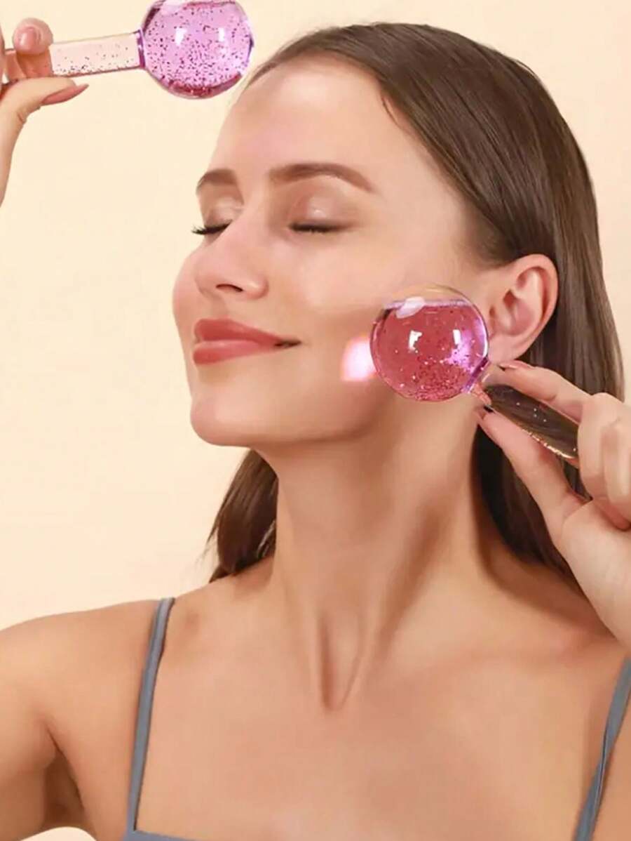 Crystal Facial Cooling Ice Balls, Powder Blue, Fragrance-Free For Face ...