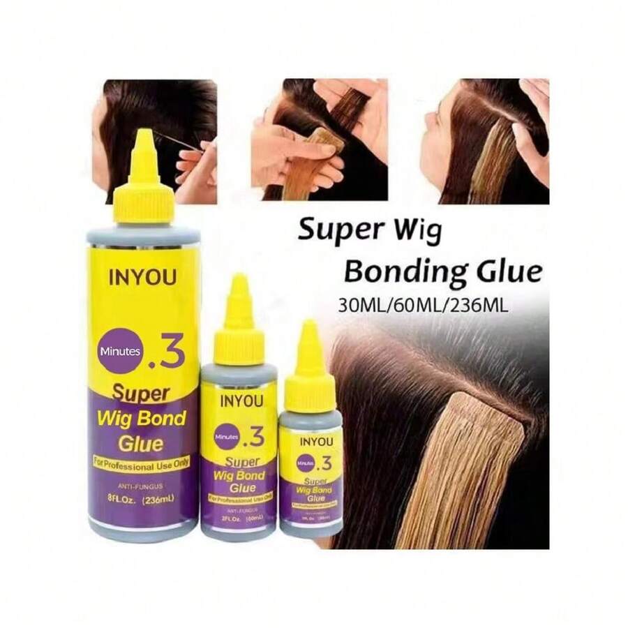 Black Hair Braiding Glue - Waterproof, Anti-Fungal, Super Adhesive, Perfectly Fix Hair With Lace ...
