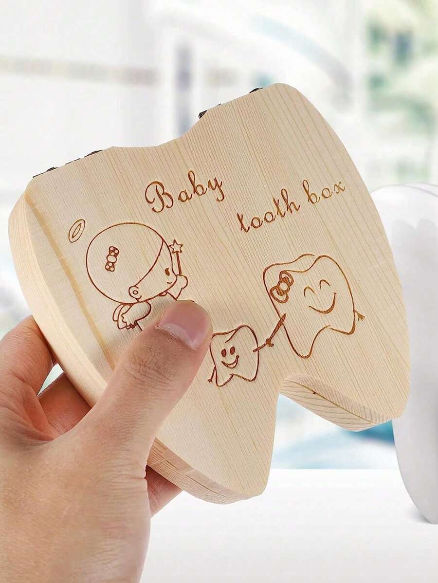 Tooth Fairy Box Umbilical Cord Keepsake Box For Boys Girls, Wooden Baby ...