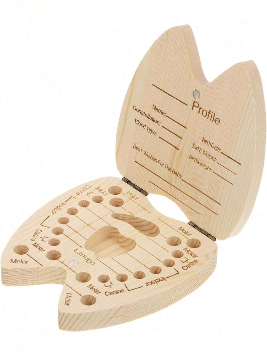 Tooth Fairy Box Umbilical Cord Keepsake Box For Boys Girls, Wooden Baby ...