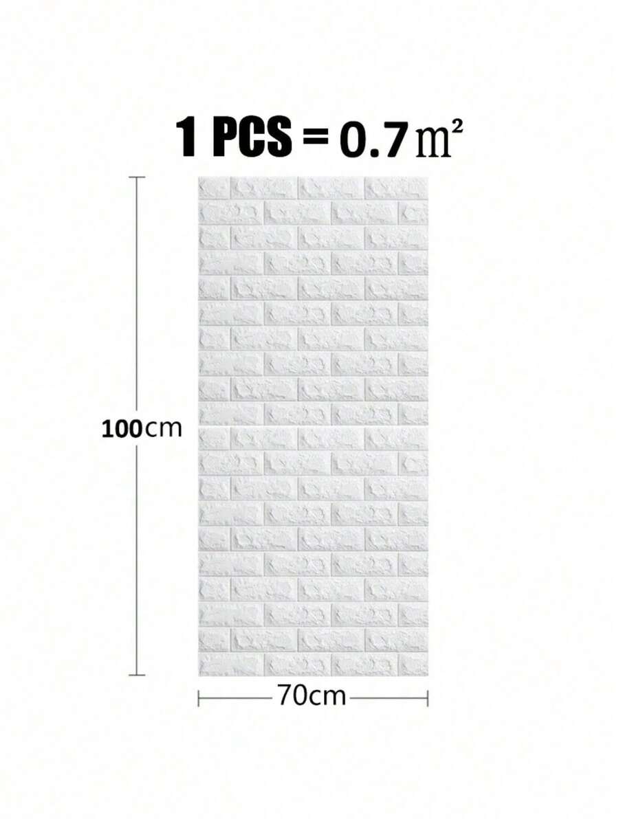 3D Self-Adhesive Wallpaper 70cm*100cm Continuous Waterproof Brick Wall Stickers Living Room ...