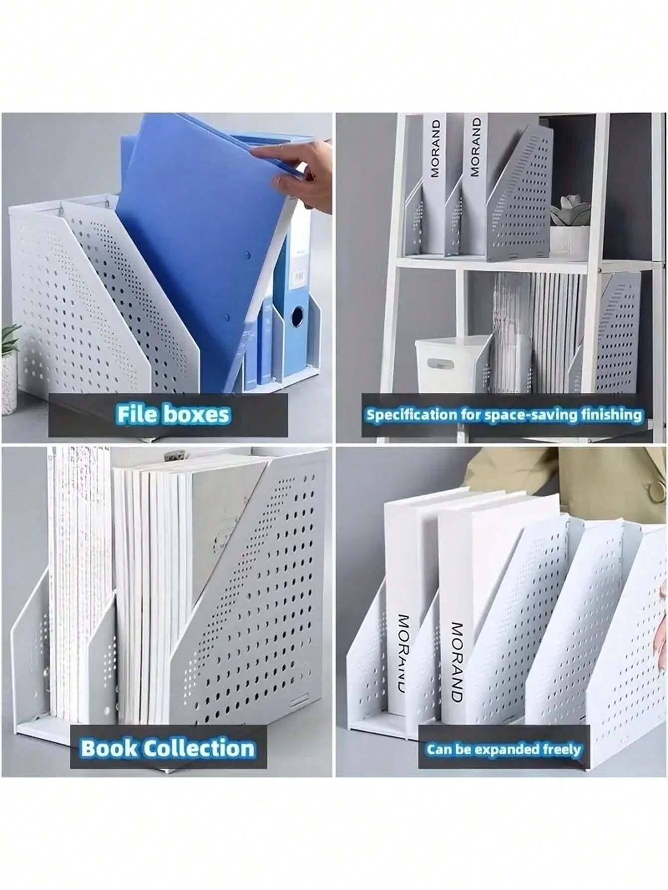 Folding File Rack, Retractable Bookshelf, No Installation Of Multi-In ...