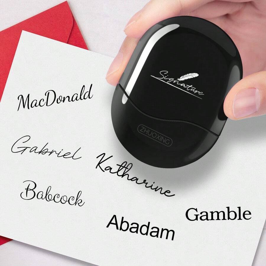 Custom Name Signature Stamp-Premium Self-Inking Name Stamp For ...