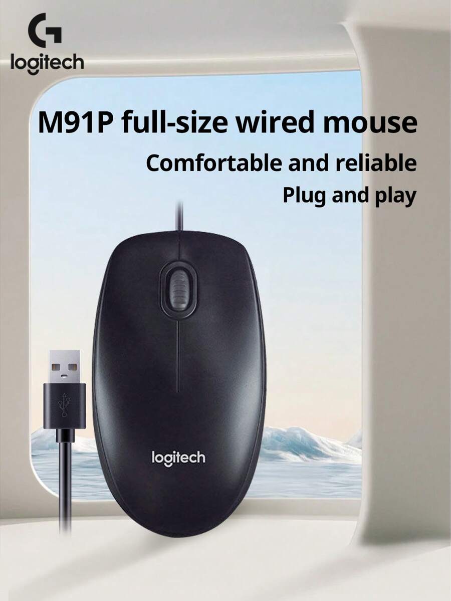 Logitech Top Original Logitech M91P Wired Mouse Business Office Home ...