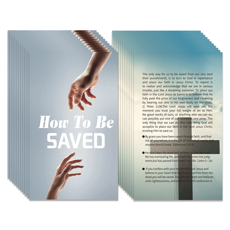 100pcs Gospel Tracts, Salvation Cards, Mini Pocket Greeting Cards ...