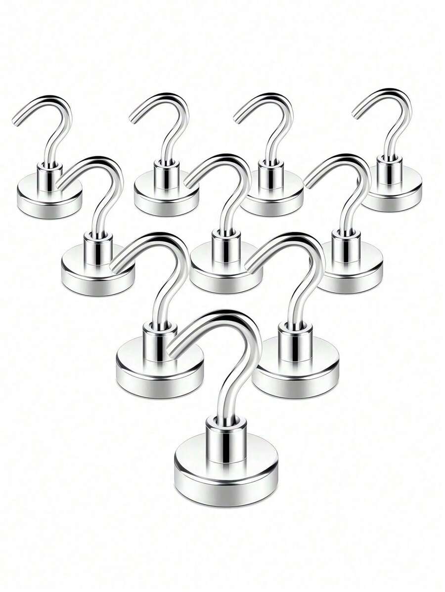 5pcs Heavy Duty Magnetic Hooks, Powerful Neodymium Metal Magnets With ...