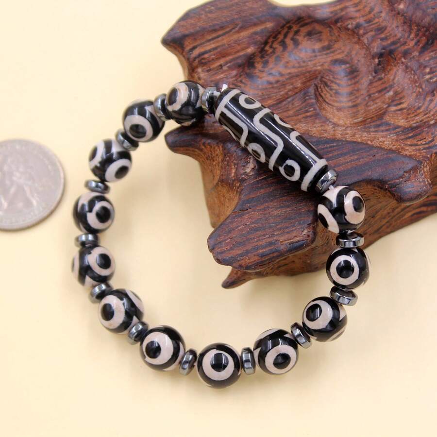 Nuovo braccialetto di perle di agata Buddha Gao Tian Zhu naturale, Tian ...