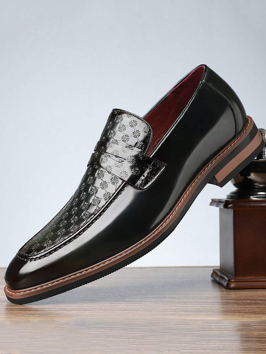 Zapatos formales de vestir de hombre con punta cuadrada y diseño de ...